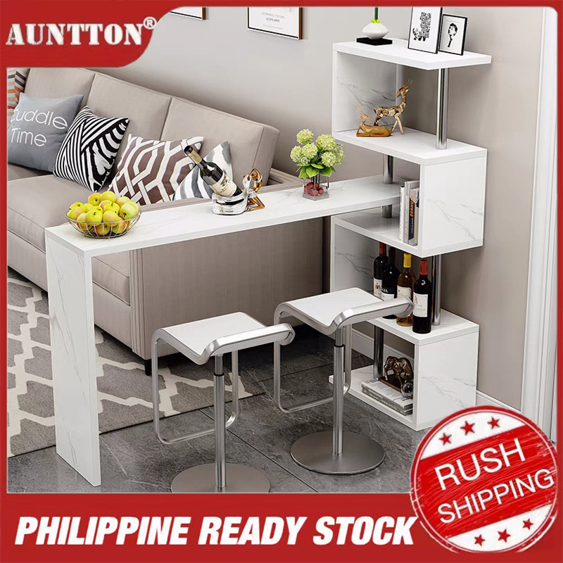 COD Modern MINI Bar table Rotating 360°Swivel Bar counter table coffee ...