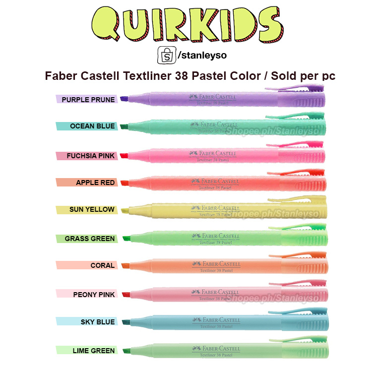 Faber Castell Pastel Textliner 38 Highlighter Pen | Shopee Philippines