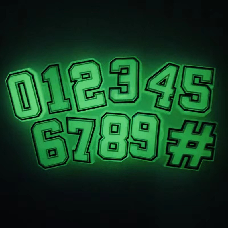 Luminous number Jibbitz series shoes accessories Charms Clogs Pins for ...