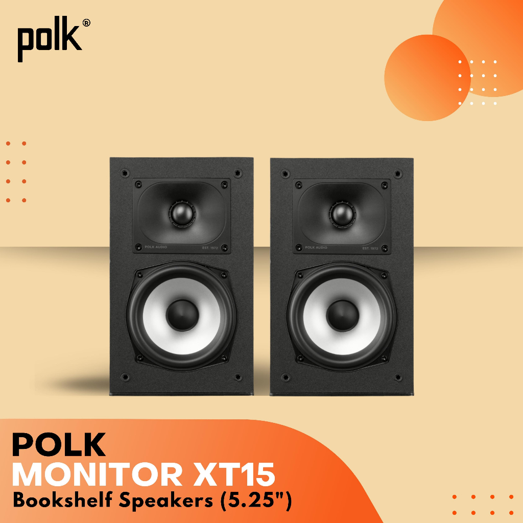 Polk Audio Monitor XT15 Compact Bookshelf Speakers - Pair - Polk Audio ...