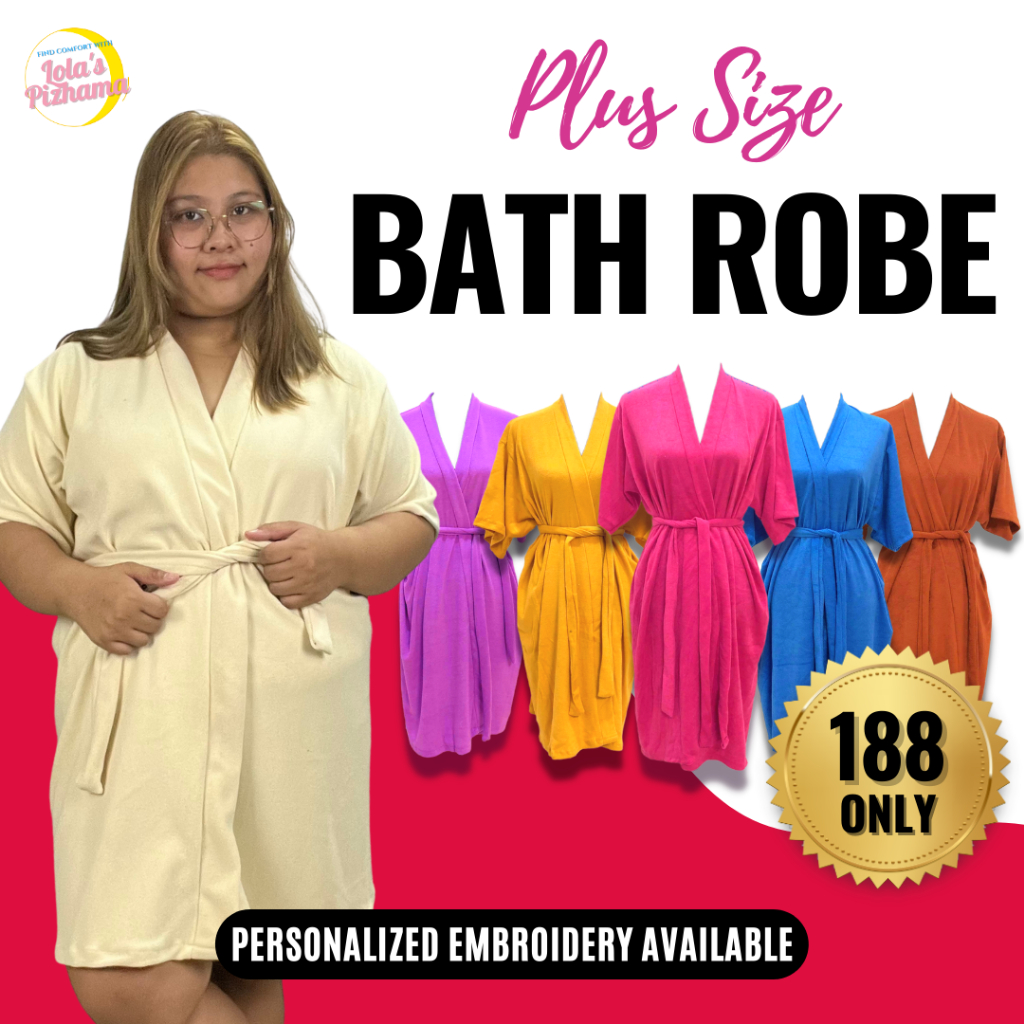 BATHROBE COTTON TOWEL UNISEX FIT UP TO 3XL PLUS SIZE BATH ROBE QUICK ...