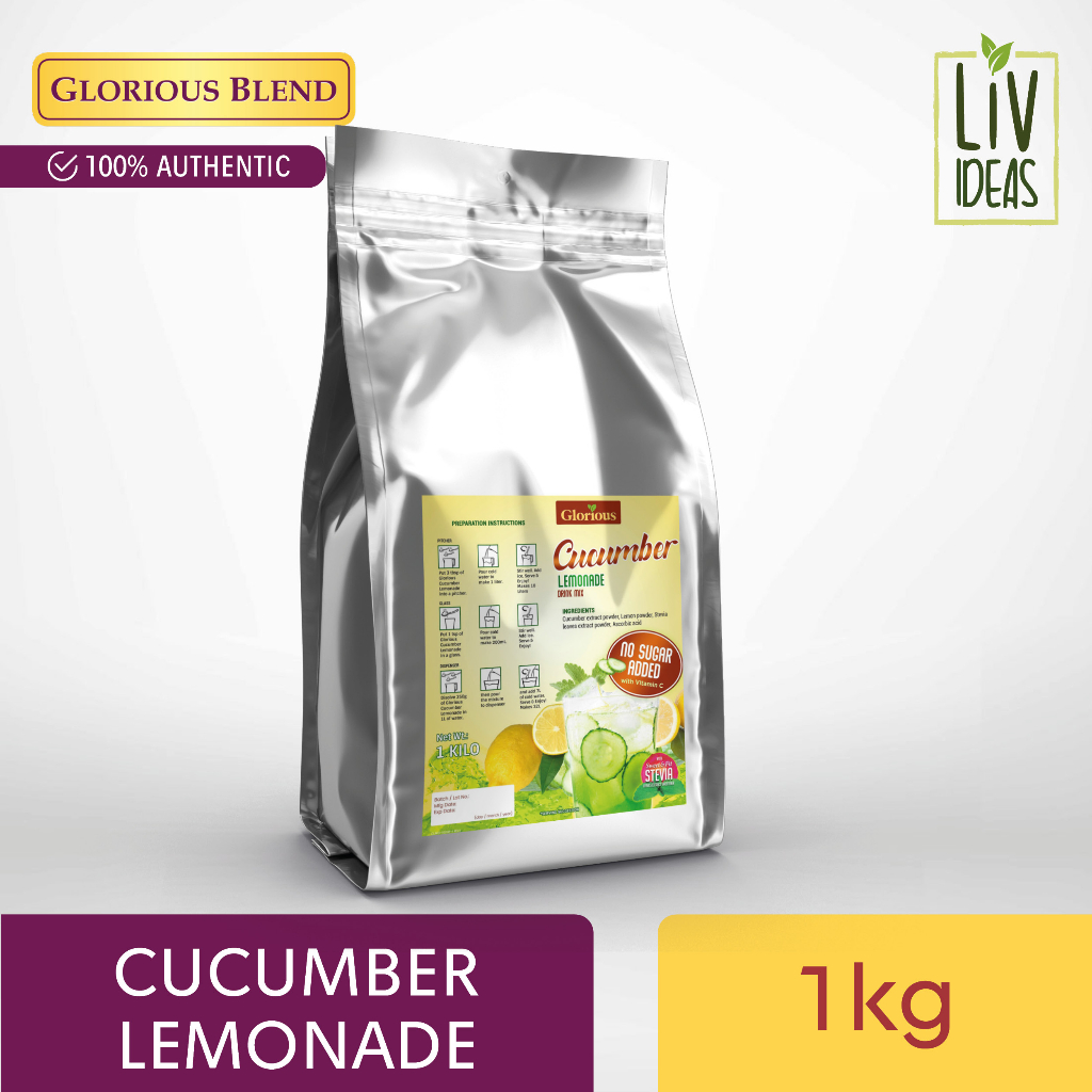 Glorious Blend Cucumber Lemonade 1kg (Sweetened with Stevia) | Shopee ...