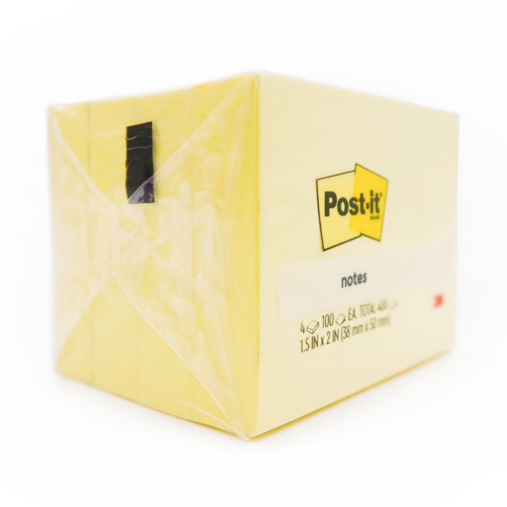 3M Post-it Notes Yellow (Buy 3, Get 1 Free) 1.5in x 2in [MP653 ...