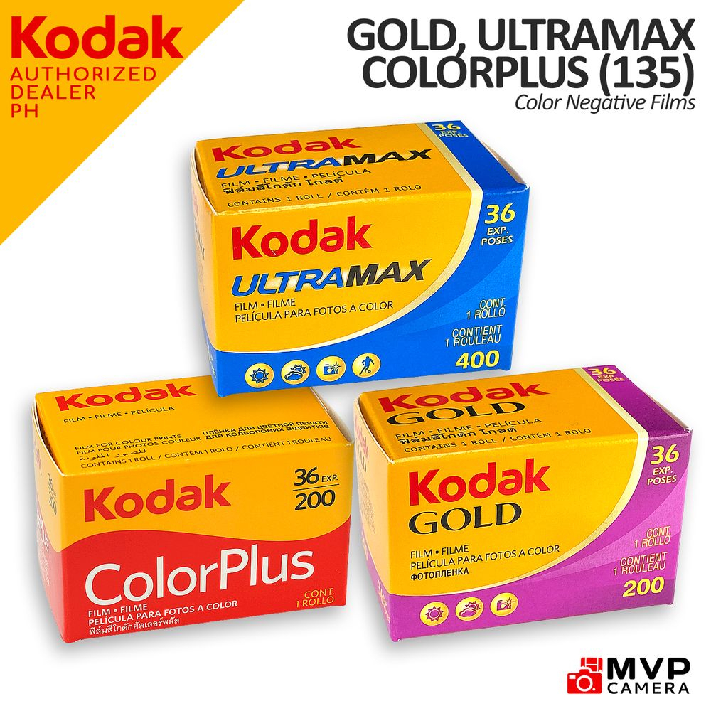KODAK Colorplus 200 Gold 200 Ultramax 400 135 35mm Color Negative Film 36 exposures MVP CAMERA ...