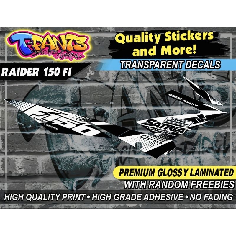 DECAL RAIDER 150 FI / CARB SATRIA TRANSPARENT | Shopee Philippines