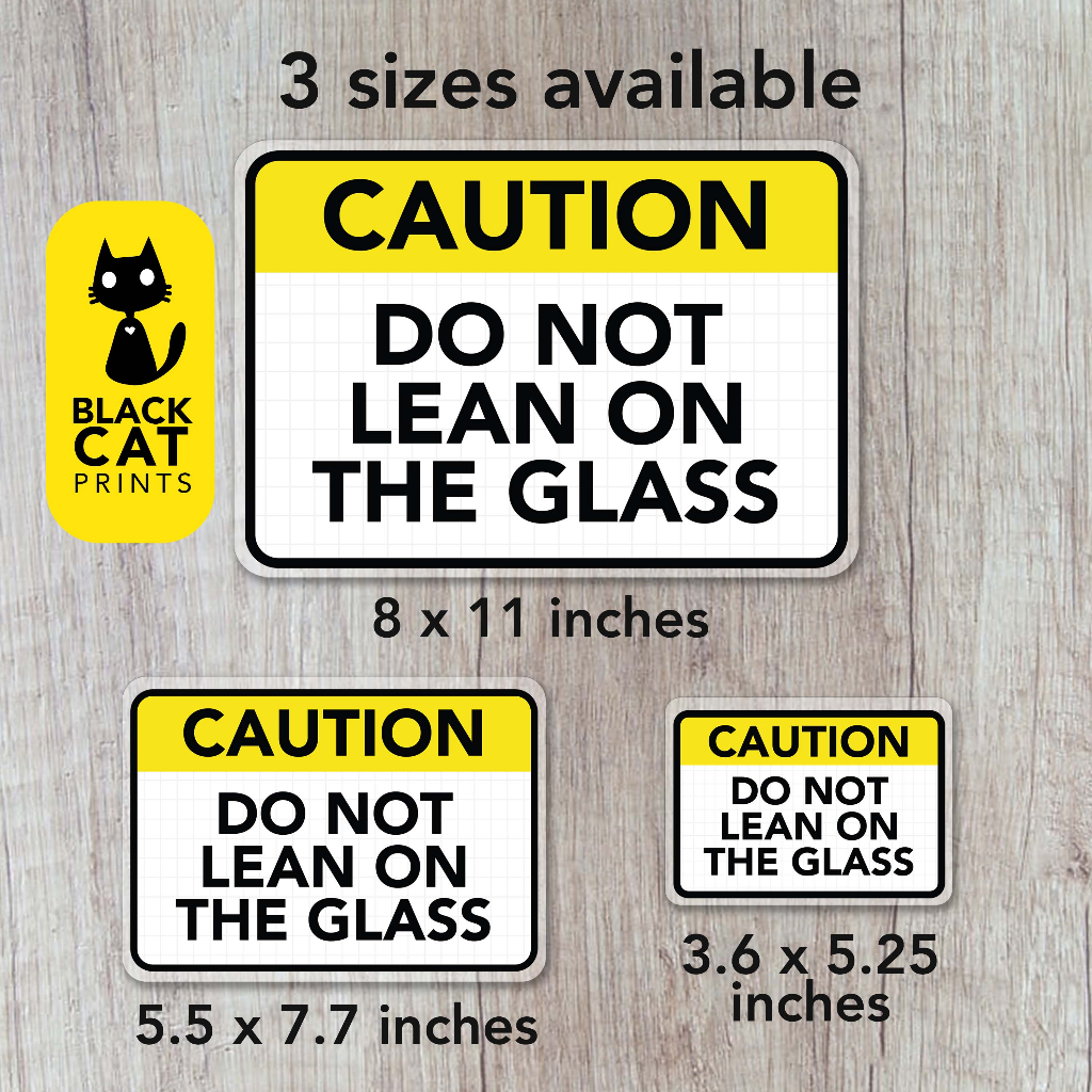 Do Not Lean Signs / Laminated Signages / Sign Boards | Shopee Philippines