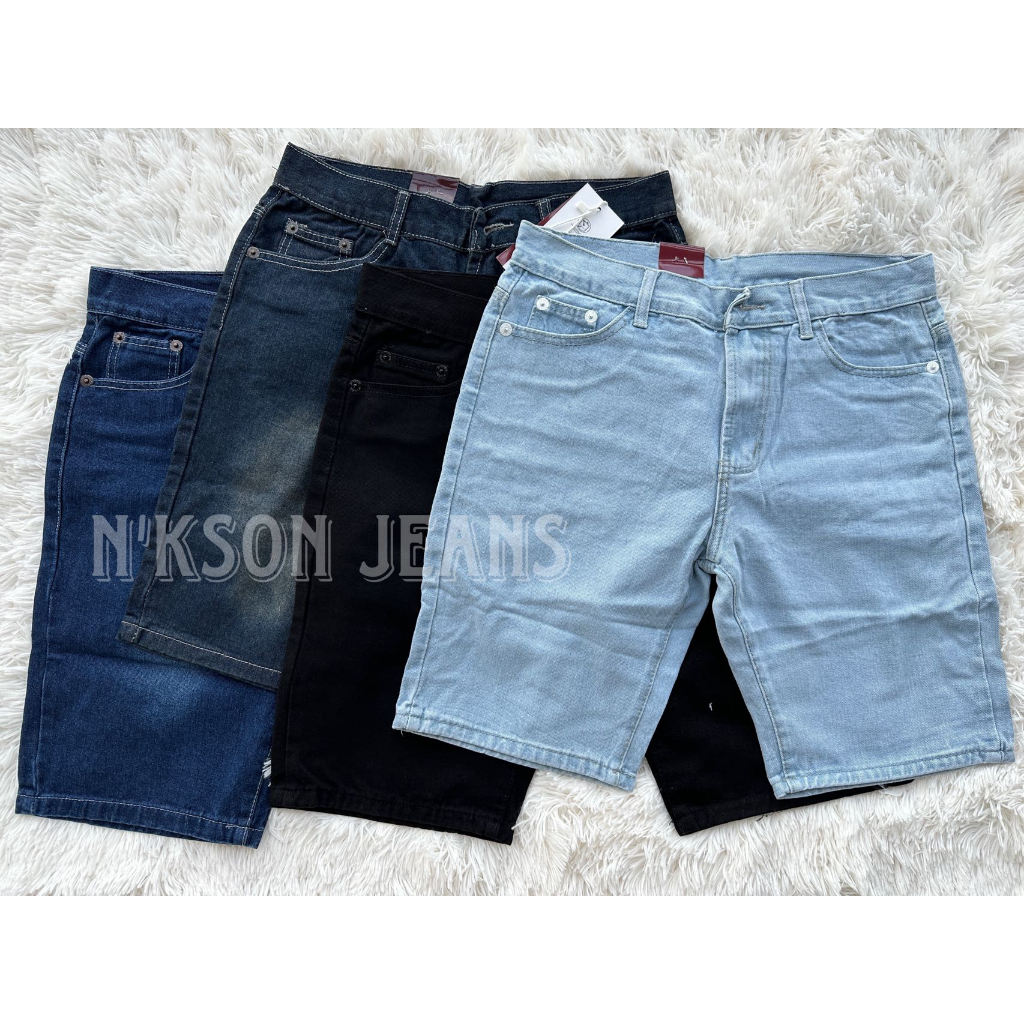Plain Maong Denim Shorts For Mens | Shopee Philippines