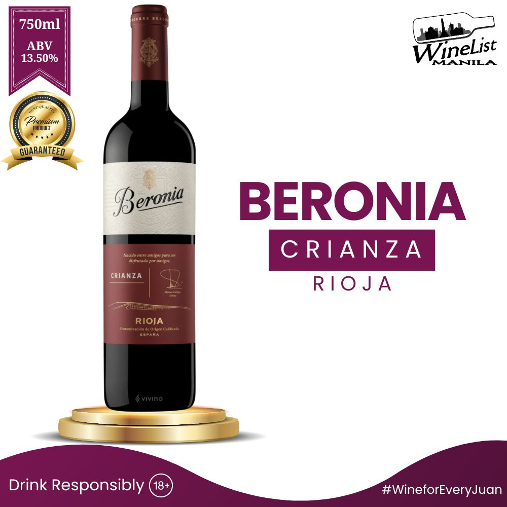 Beronia Crianza | Rioja, Spain | Red Wine 750ml | Shopee Philippines