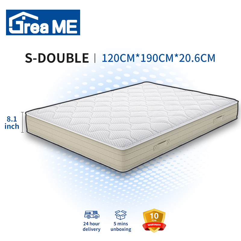 Dreame Classic style 8.1 inch Mattress Memory Foam Double coil Spring ...