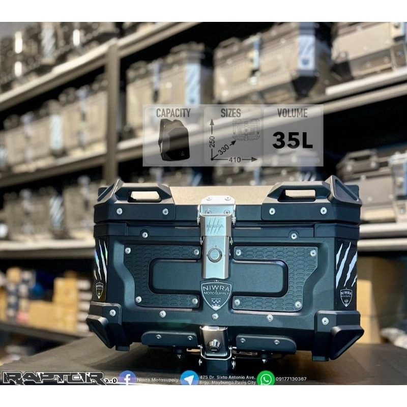 50L 65L 45L NIWRA ALLOY BOX RAPTOR V3 WITH METAL STOPPER ( New Edition ...