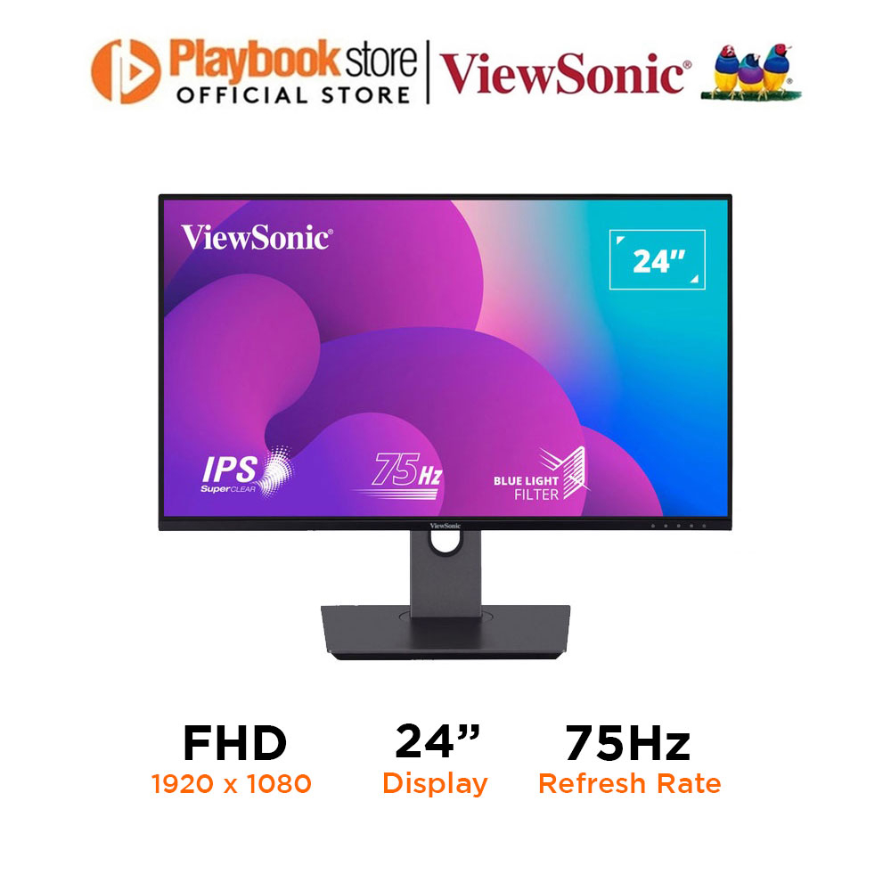 ViewSonic VX2480-SHDJ 24” Full HD 75Hz LED IPS Technology 4ms ...