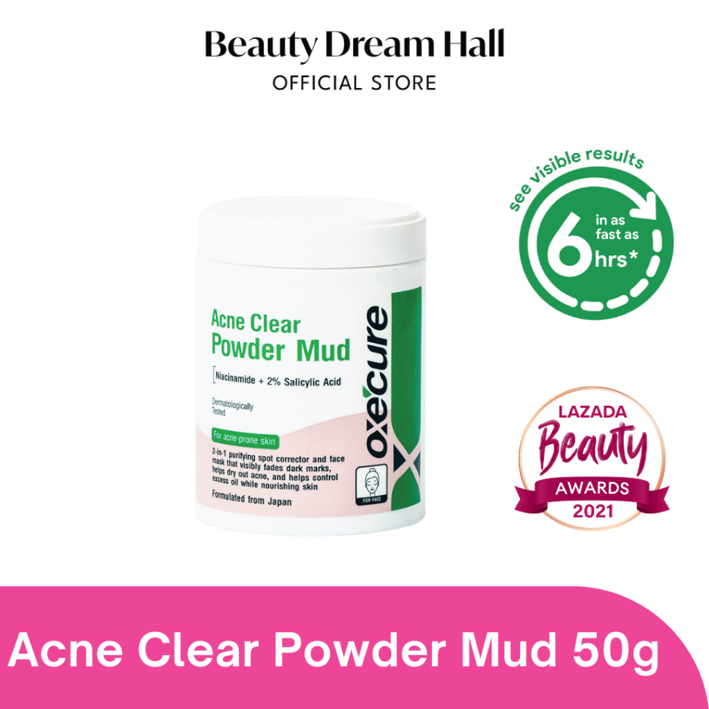 OXECURE Acne Clear Powder Mud 50g | Shopee Philippines
