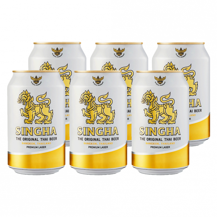 Singha Lager Beer 330ml Can x 6 | Shopee Philippines