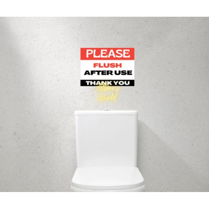 Restroom Toilet CR Bathroom Signages : Please Flush Sign Do not flush ...