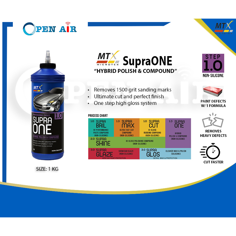 Microtex Car care Supra One 1kg - Step 1: Hybrid Polish & Compound ...