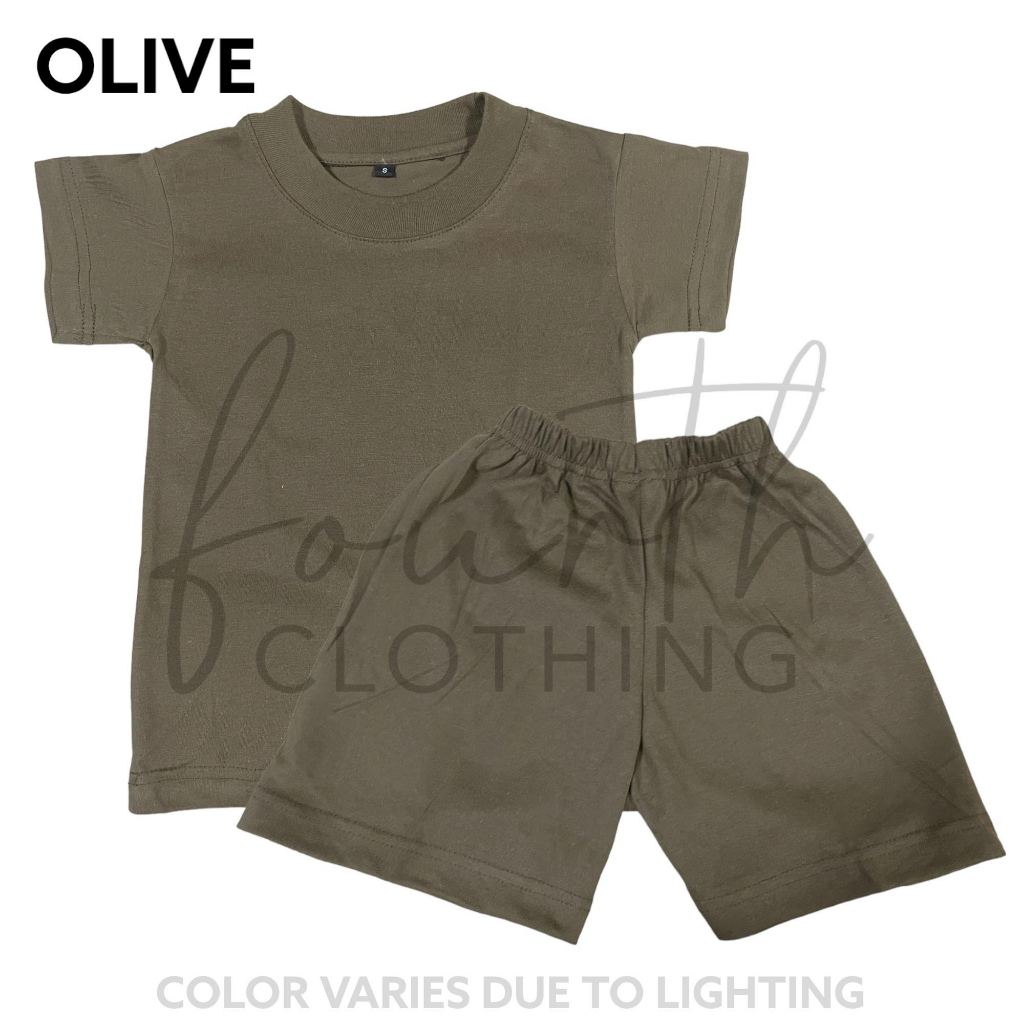 [KIDS TERNO] Plain Crew Neck Shirt and Short for Kids Pro Club Inspired ...