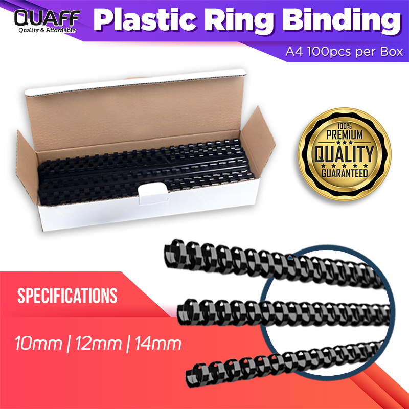 QUAFF Plastic Ring for Ring Binding Machine A4 Size 10mm | 12mm | 14mm ...