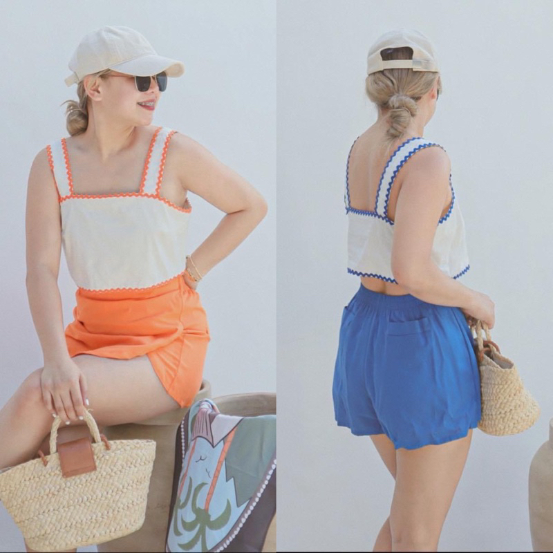 Carole Ric Rac Top & Skort Set |Justhis Clothing| | Shopee Philippines