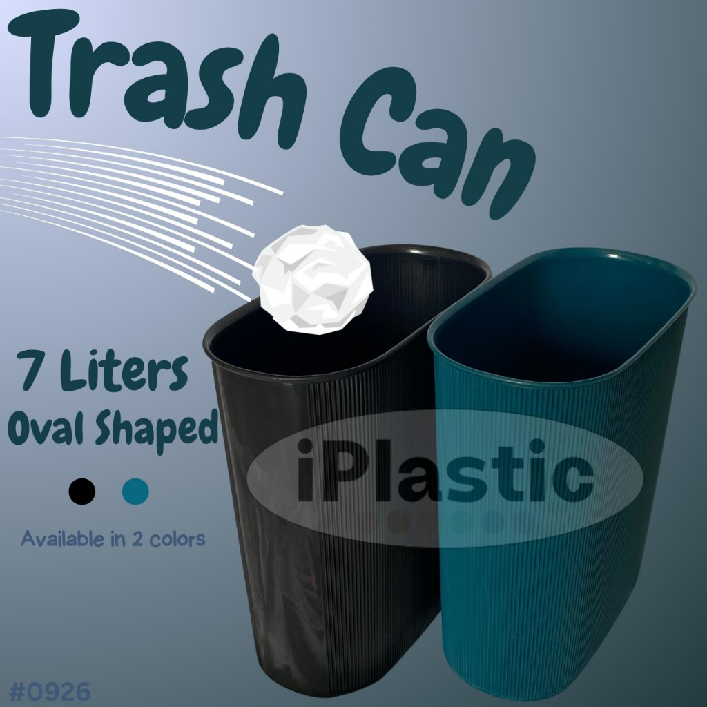 iPlastic. 7 Liters Trash can for room plastic Aesthetic design Oval ...