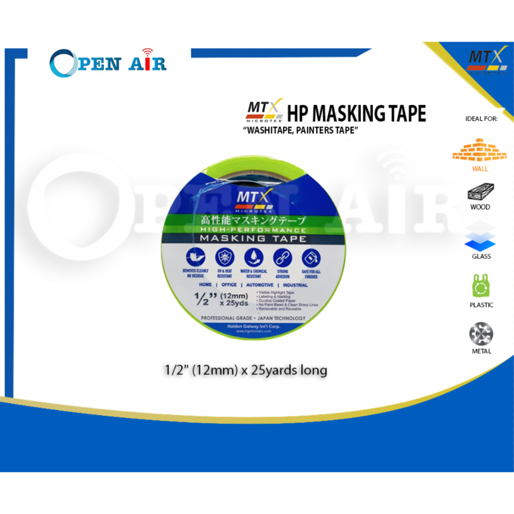 Microtex MTX Masking Tape Washi Tape Colored Tape Highlight Tape Decor ...