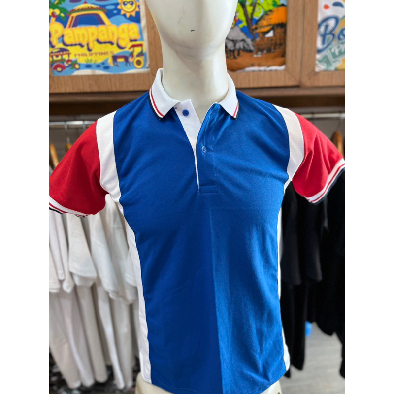 Unisex Tricolor Polo Shirt without embroidery | Shopee Philippines