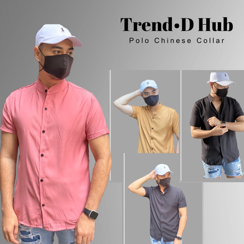 Men's Chinese Collar Polo in Colors | Trend•D Cool Guy | Shopee Philippines