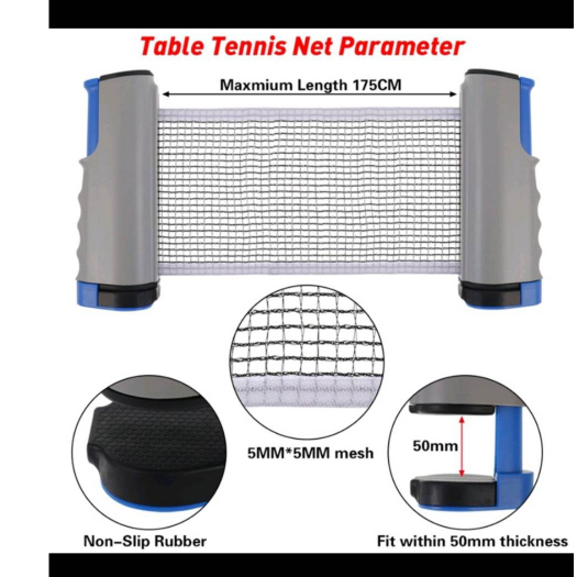 Portable Table Tennis Net Ping Pong Net Post Exercise Accessories ...