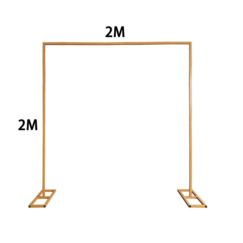 Square Gold Arch Backdrop Stand Metal Wedding Arch Stand Frame Ceremony ...