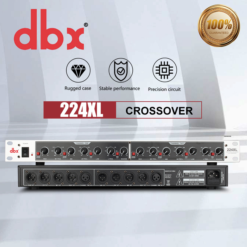 DBX 224XL Professional 4-way electronic crossover (white)Ultra low bass stage bar performance ...