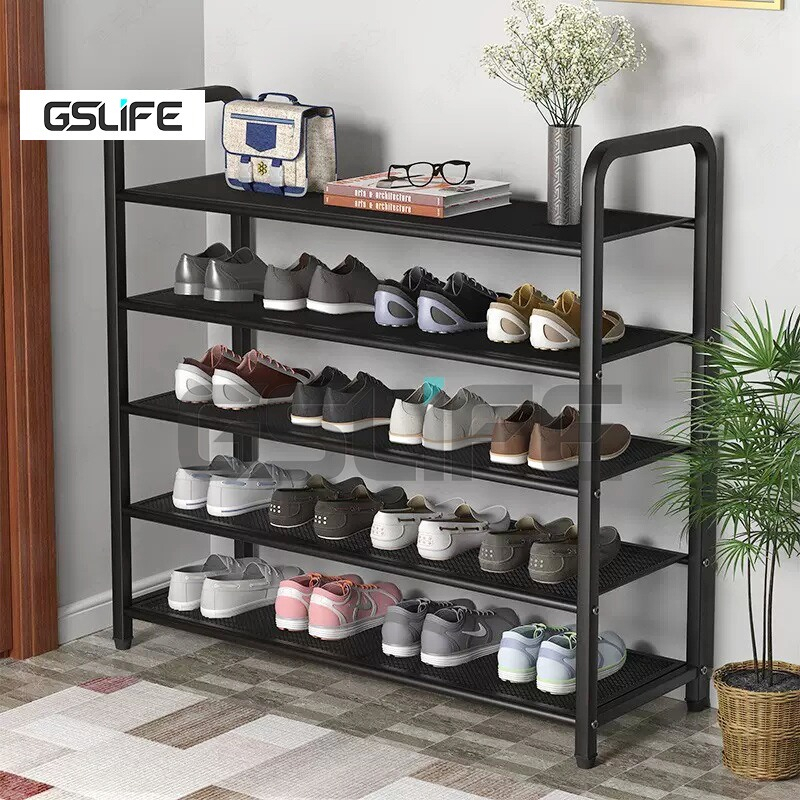 GSlife 5-Layer Shoe Rack Organizer Home Storage Rack Stockable Shoes Organizer Storage Stand ...