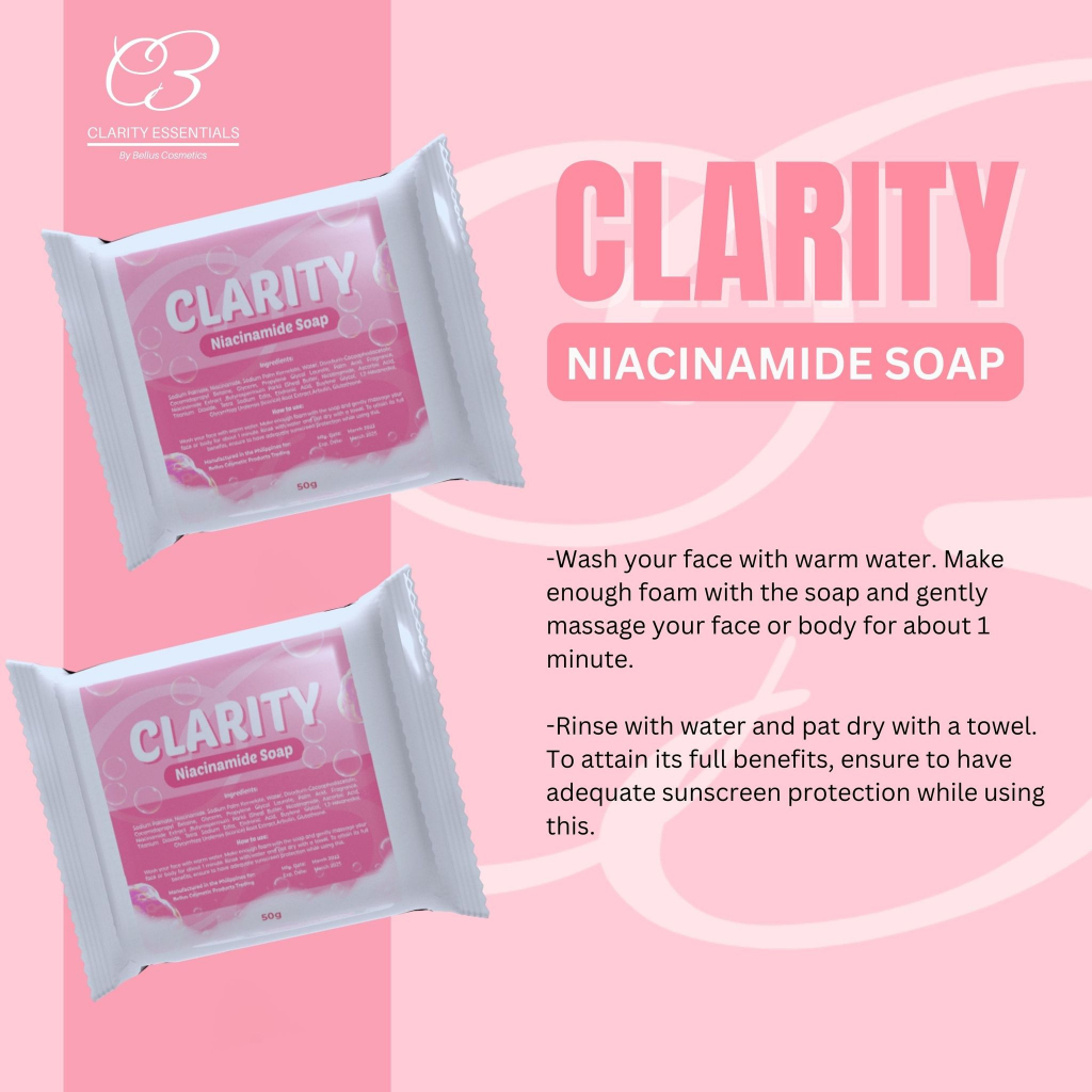 Niacinamide Bleaching Whipped Soap - CLARITY ESSENTIALS | Shopee ...
