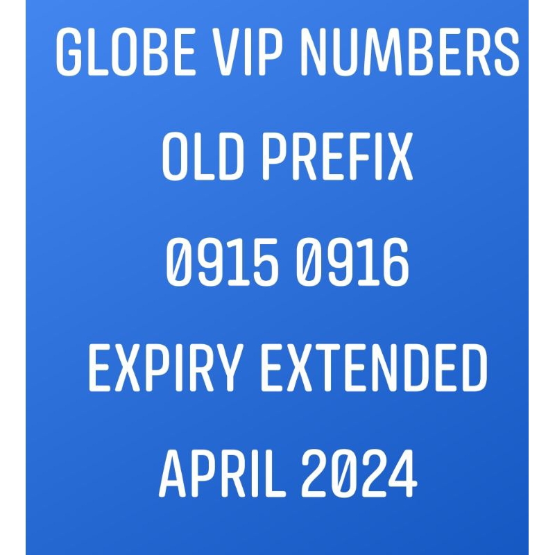 Globe Special number vanity sim 0915 0916 OLD SERIES RARE | Shopee Philippines