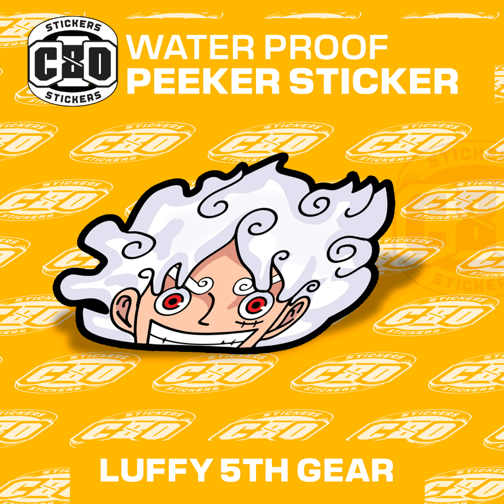 Luffy | Peeker Sticker | Waterproof | Fifth gear | Shopee Philippines