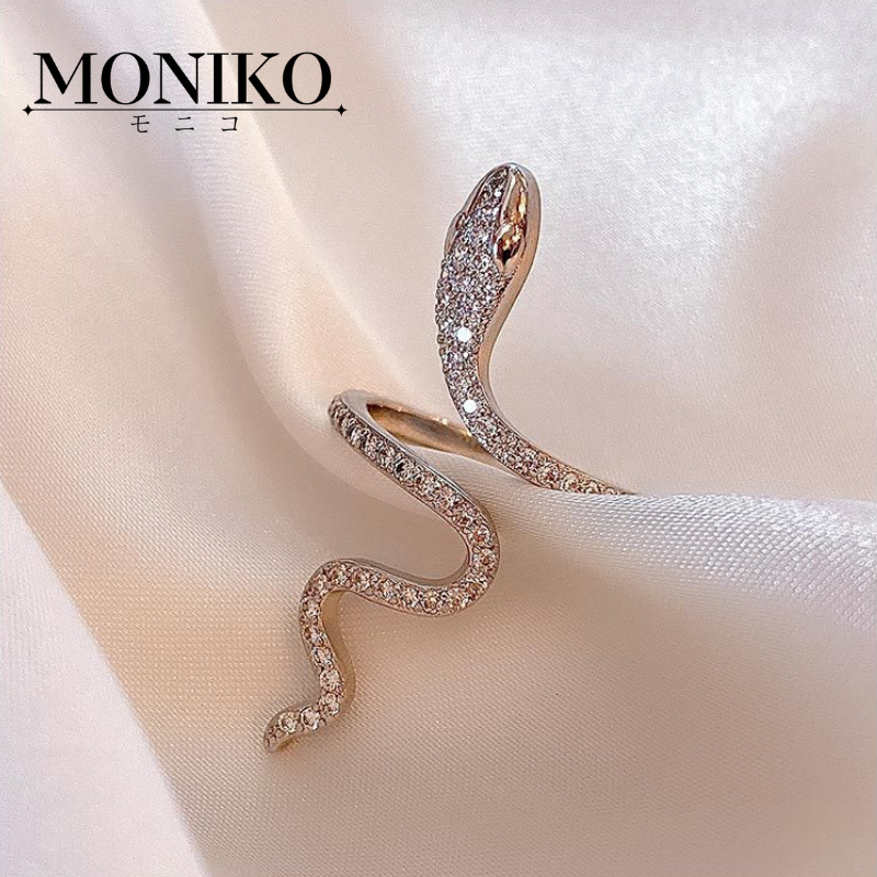MONIKO Original design 18K Snake Ring Opening Adjustable Ring Fashion ...