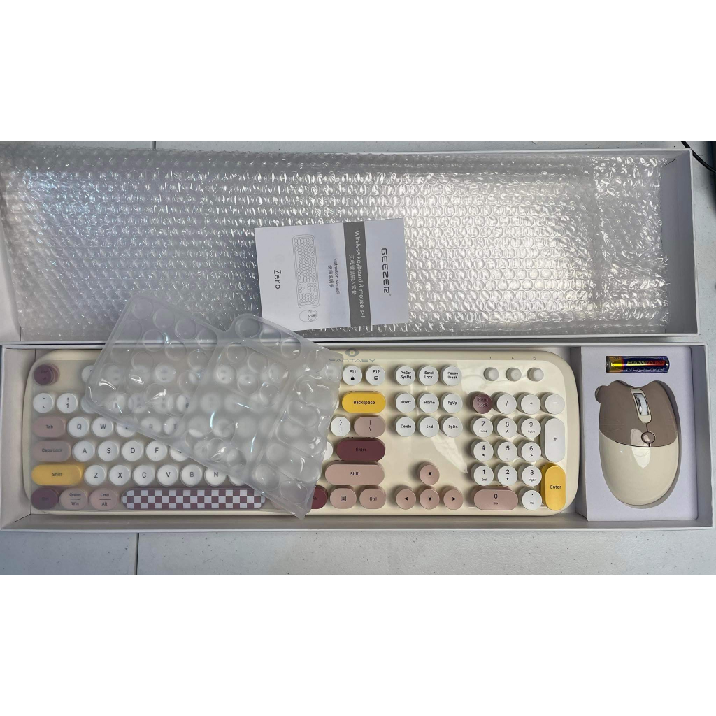 MOFii GEEZER Zero Cute Compact Wireless Keyboard and Mouse Combo Plug ...