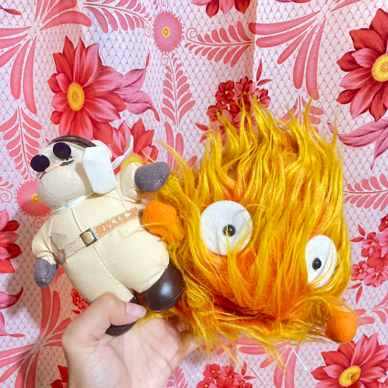 RARE STUDIO GHIBLI Calcifer & Porco Rosso PLUSH | Howls Moving Castle ...