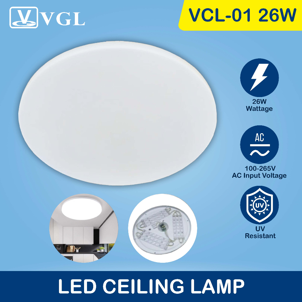VGL Vcl-01 White Led Ceiling Lamp with Ultra-slim and stylish design ...
