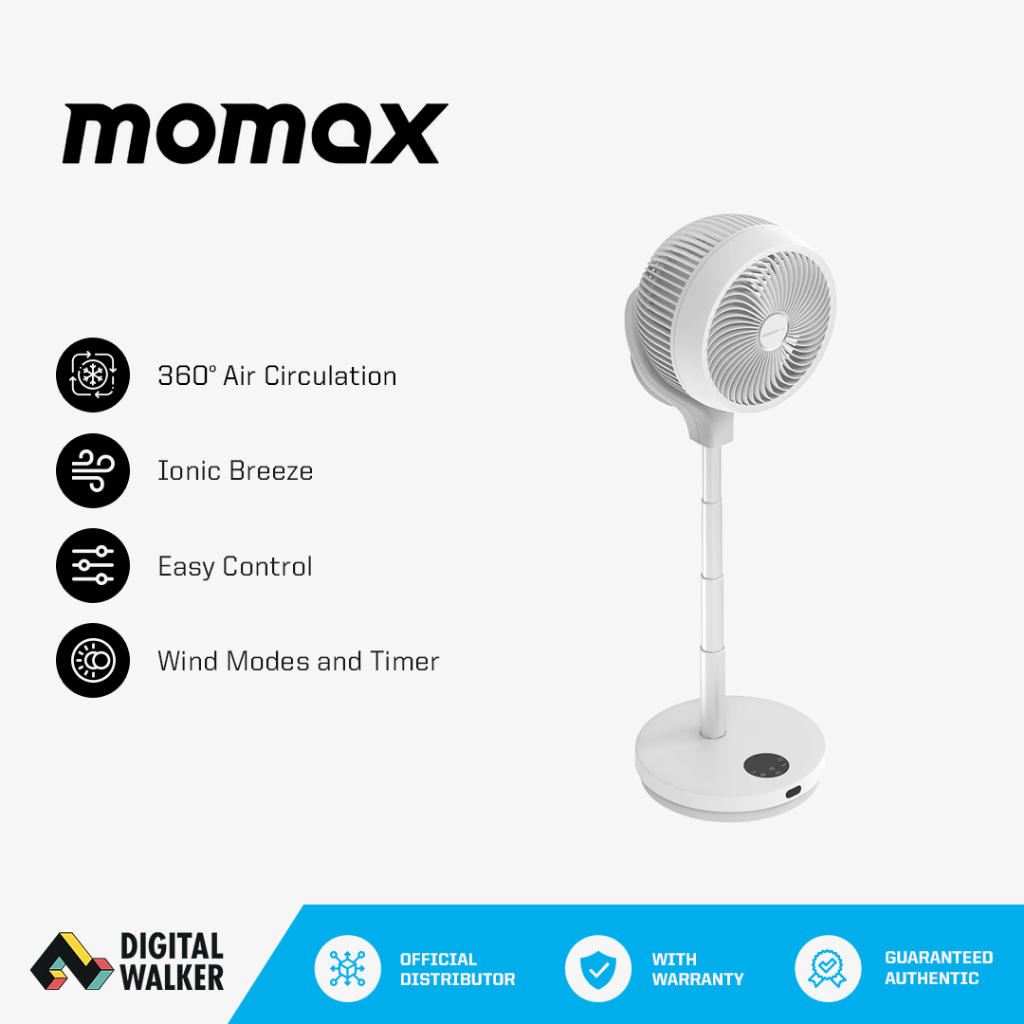 Momax Airy 360 IOT 2WAY Anion Air Circulation Fan | Shopee Philippines