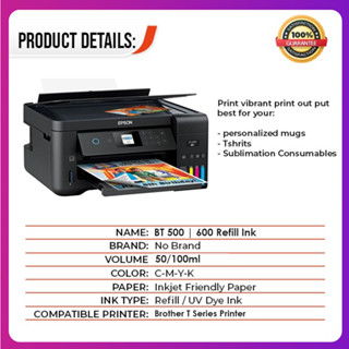 Brother Ink Premium Ink BT6000 BT5000 Dye Ink for Printer DCP-T300 T310 ...