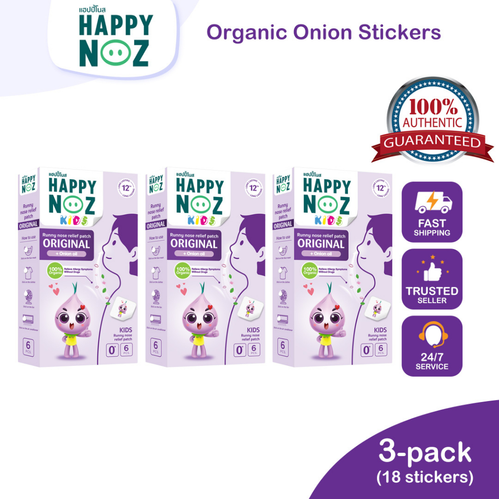 Happy Noz Organic Onion Sticker Baby and Kids - Runny Nose and Stuffy ...