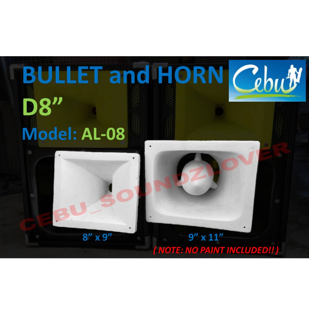 AL-08 Thick Fiber Bullet and Horn Set Size D8 inches | Shopee Philippines