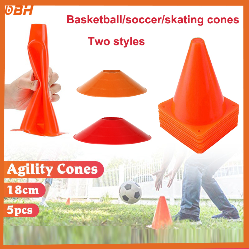 5Pcs Soccer Agility Cones Plastic Traffic Cone For Skating Basketball ...