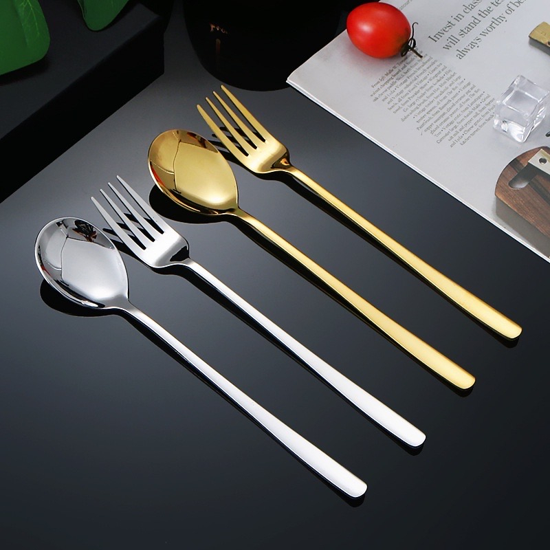 Korean Cutlery Korean Style Flatware Stainless Steel Dining Spoon and ...