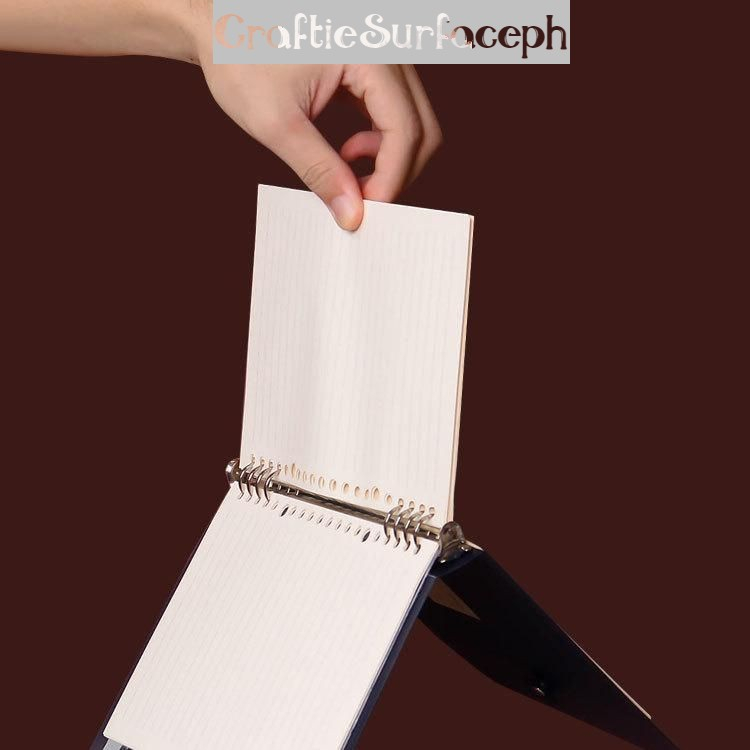Retro Color Shackle Loose-leaf Binder Notebook Cover A5/B5 PP Frosted ...