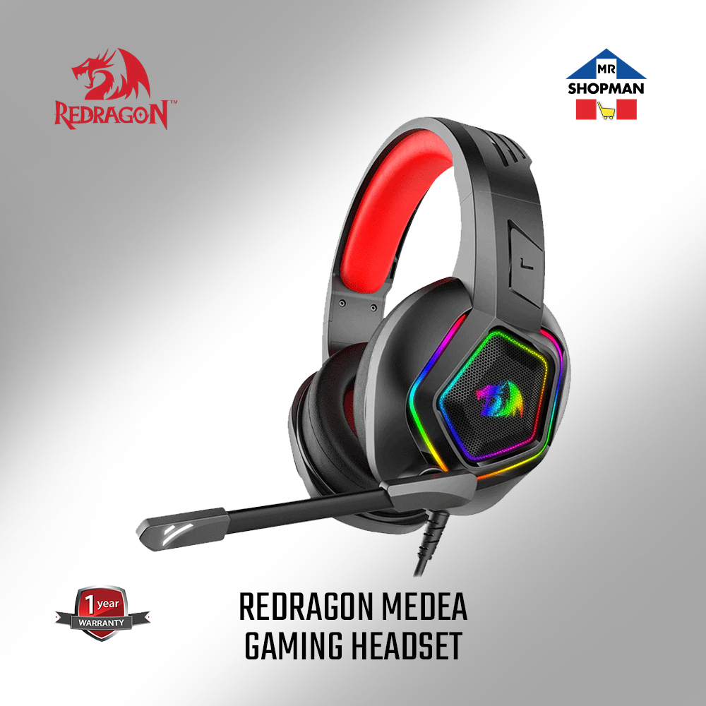 Redragon Medea Wired RGB Gaming Headset H280 | Shopee Philippines