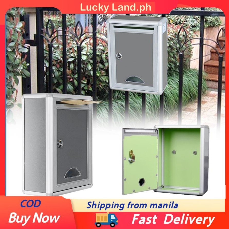 Indoor Letter Mailbox Post Box Security Locking Suggestion Box（Aluminum ...