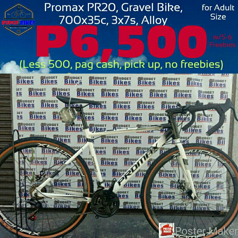 PROMAX PR20 2022 GRAVEL BIKE from Php 7,500 now P6, 500 with 5 Freebies ...