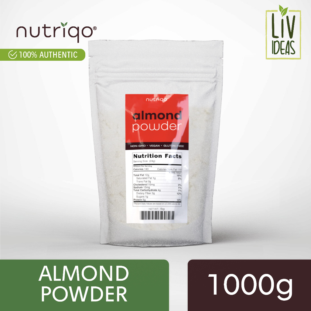 Nutriqo Almond Powder 1kg / 1kilo (Extra-Fine, Non-GMO, Vegan, Gluten ...