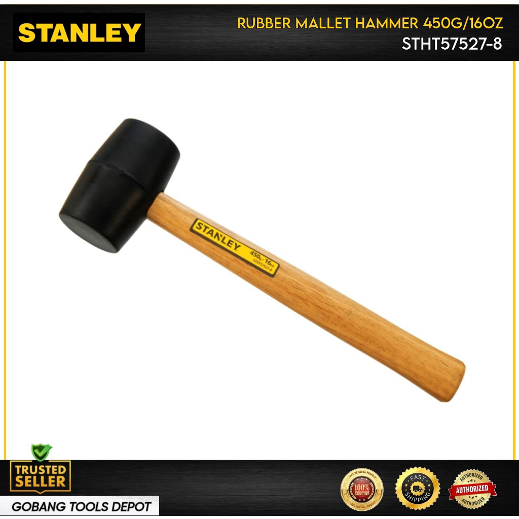 STANLEY STHT57527-8 RUBBER MALLET HAMMER 450G/16OZ | Shopee Philippines
