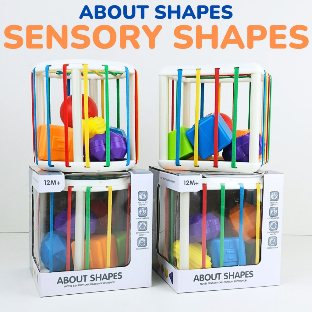 About Shape Sensory Cage Rainbow Early Learning Activity Balls for Kids ...